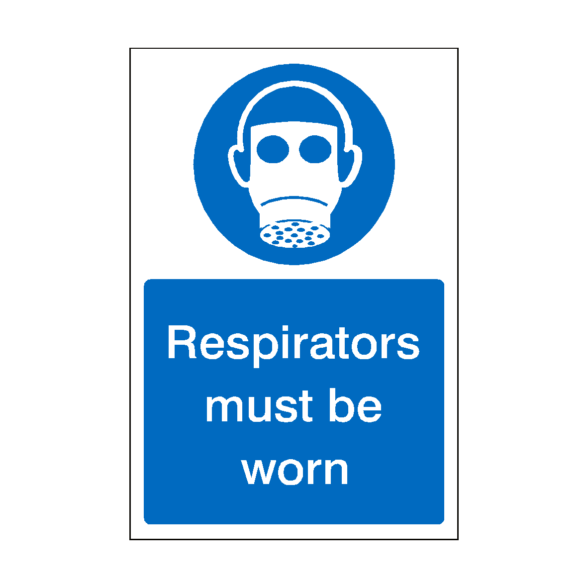 Respirators Must Be Worn Sticker | Safety-Label.co.uk