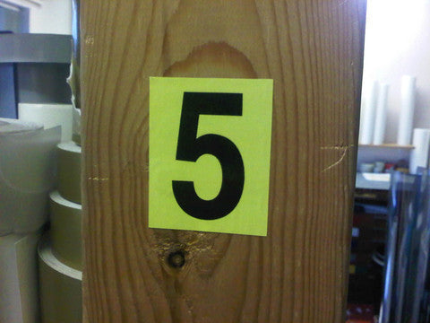 Yellow Number 5 Sticker | Safety-Label.co.uk