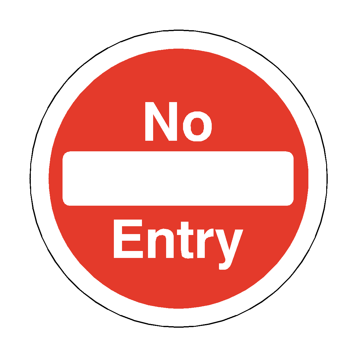 No Entry Circular Floor Marker Sticker | Safety-Label.co.uk