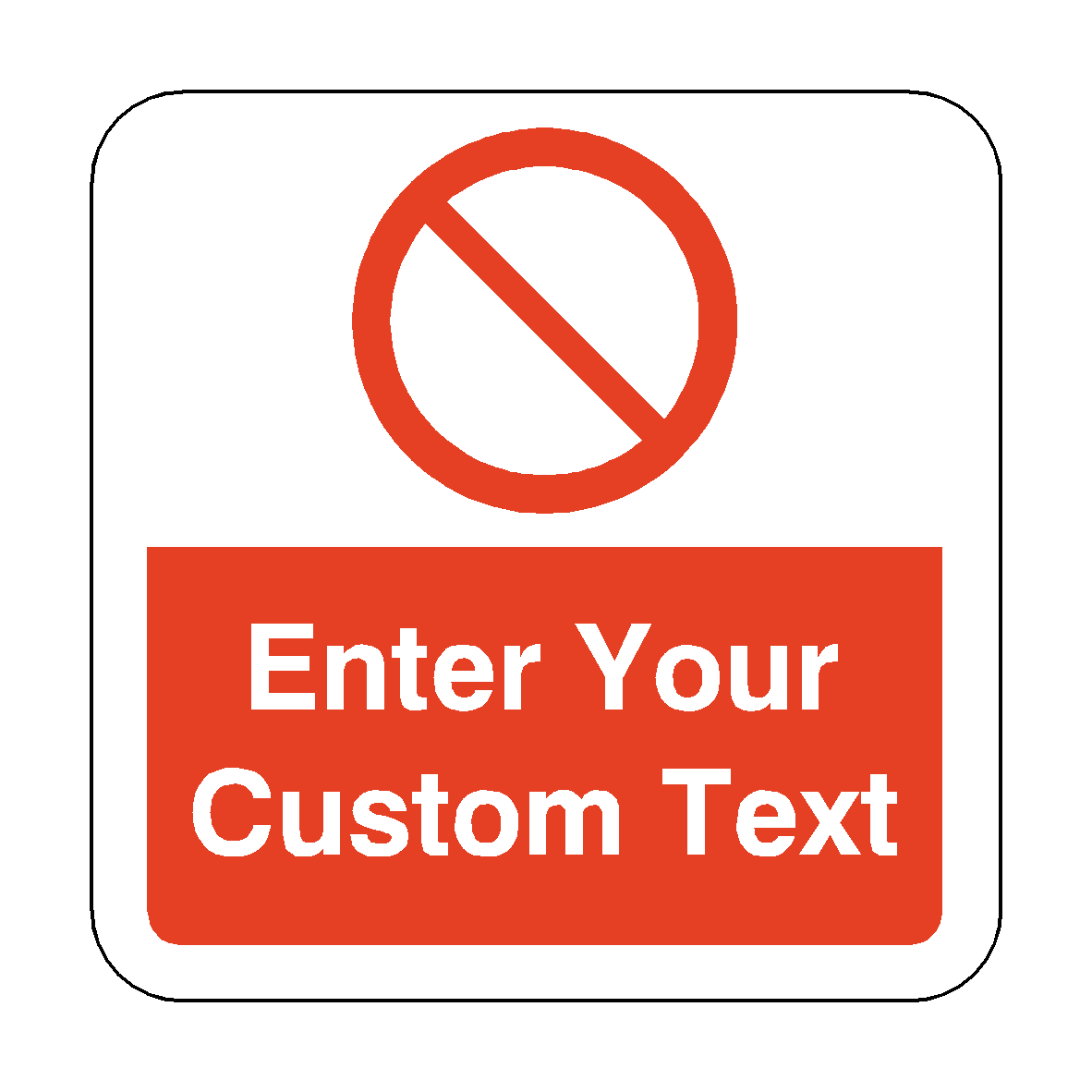 Custom Prohibition Floor Graphics Sticker | Safety-Label.co.uk
