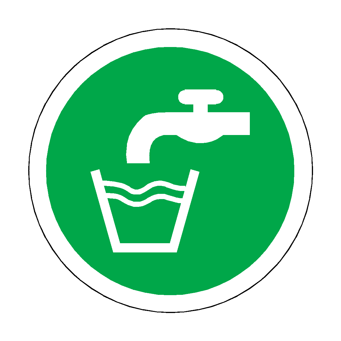 Drinking Water Floor Marker Sticker | Safety-Label.co.uk