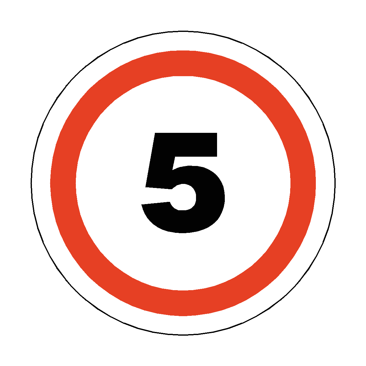 5 MPH Floor Marker Sticker | Safety-Label.co.uk