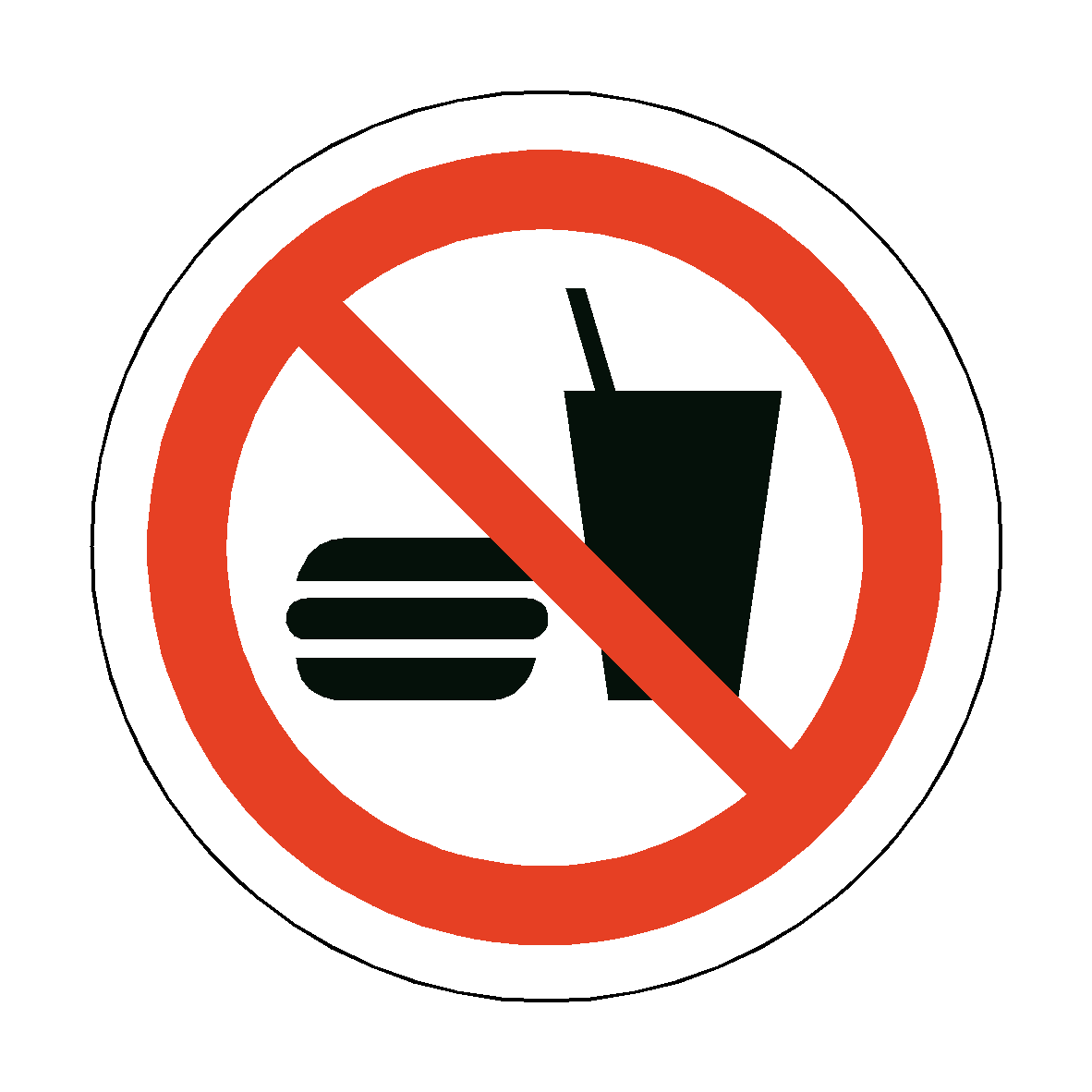 No Food Or Drink Floor Marker Sticker