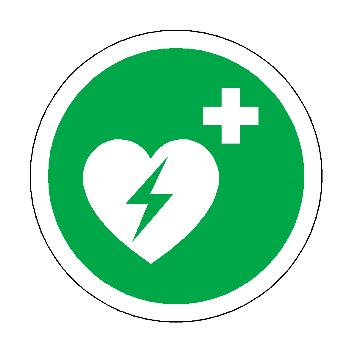 Defibrillator Floor Marker Sticker | Safety-Label.co.uk
