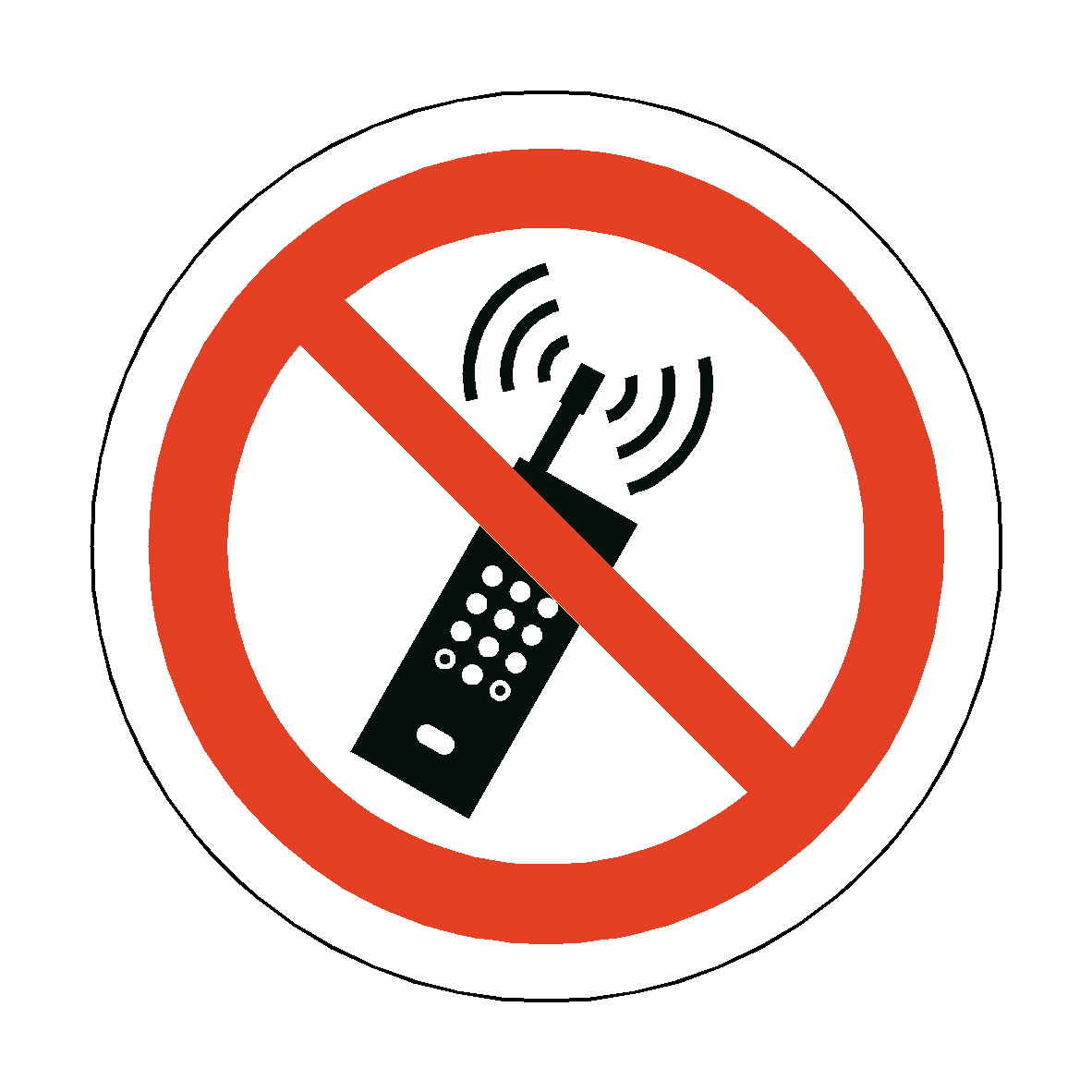 No Mobile Phones Floor Marker Sticker