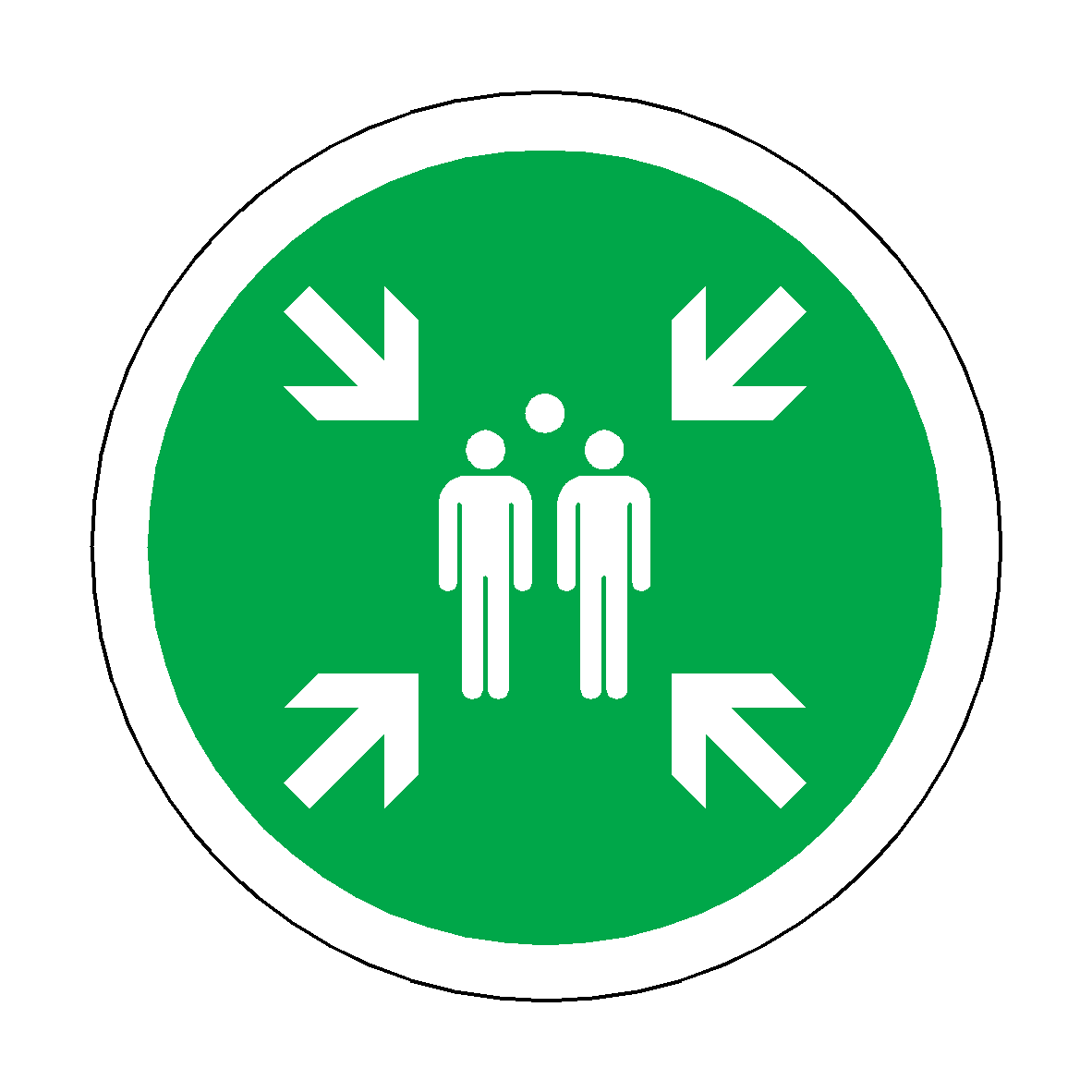 Assembly Point Floor Marker Sticker | Safety-Label.co.uk