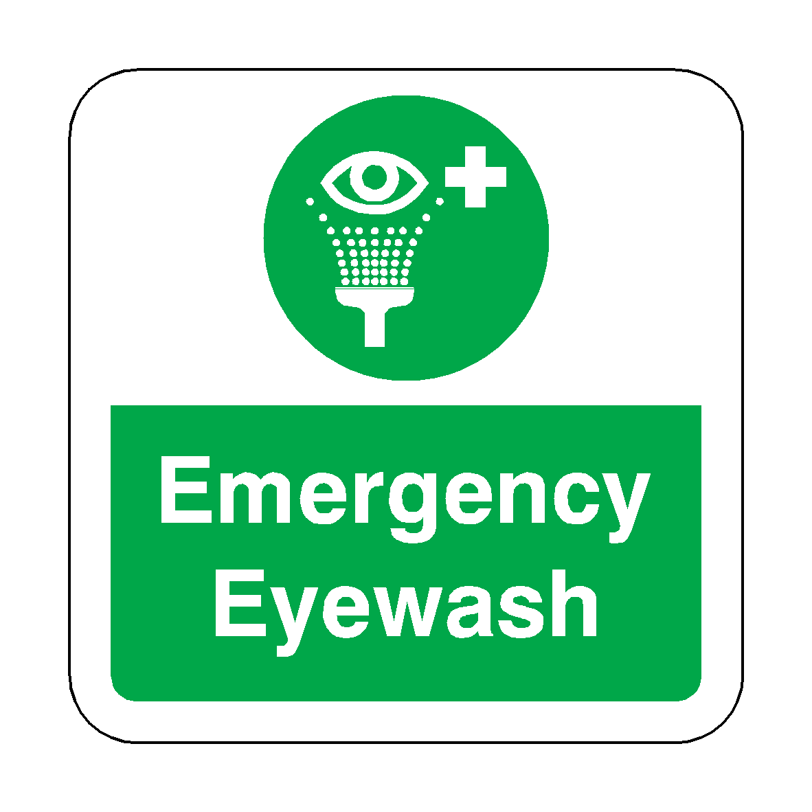 Emergency Eyewash Floor Graphics Sticker | Safety-Label.co.uk