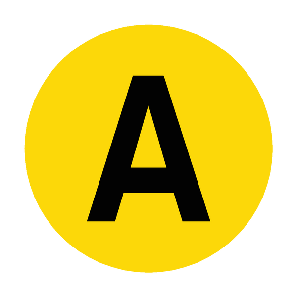 Letter A Floor Marker | Safety-Label.co.uk