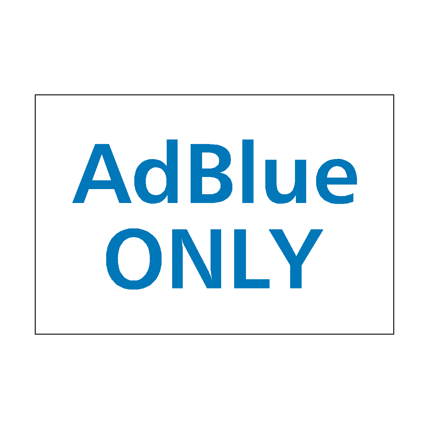 AdBlue Only Car Sticker | Safety-Label.co.uk