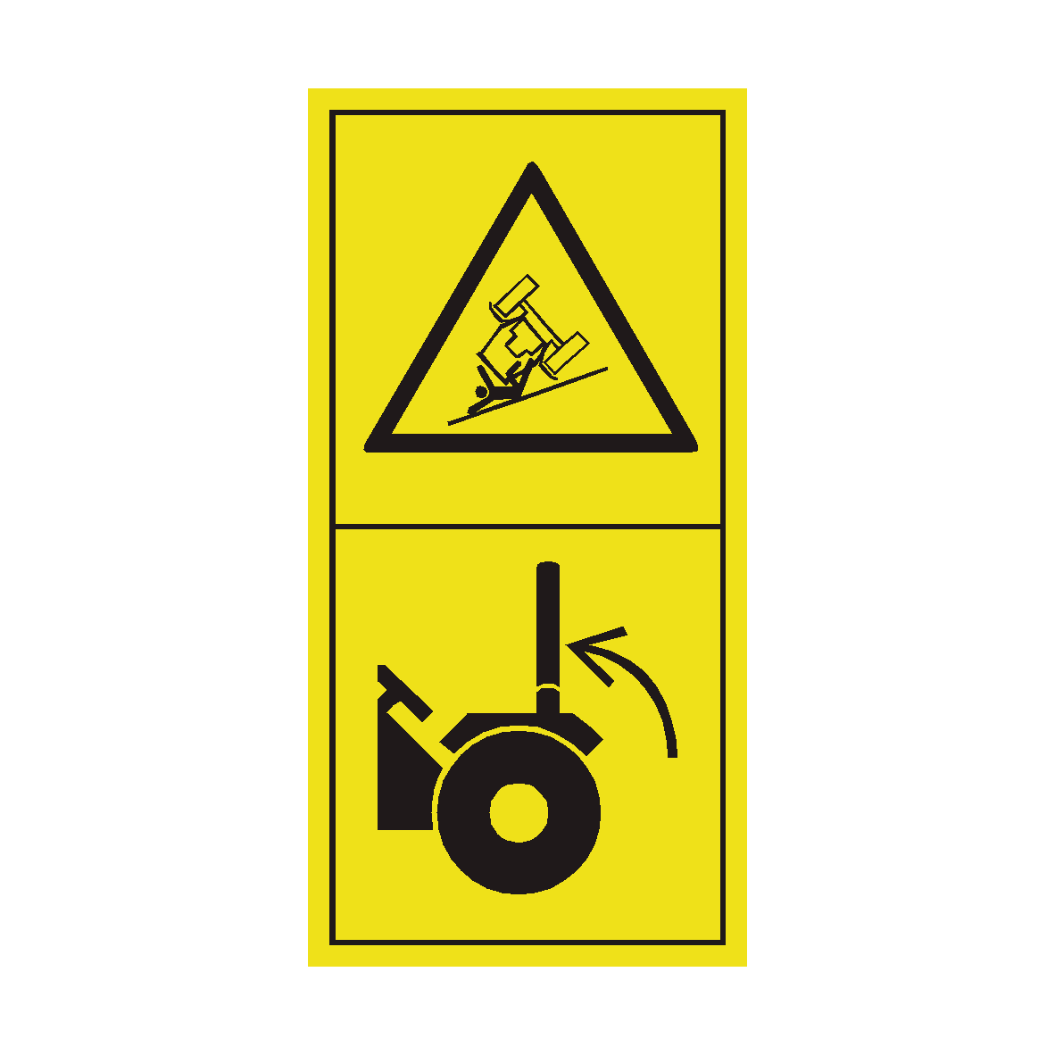 Always Lock ROPS In Upright Position Sticker | Safety-Label.co.uk