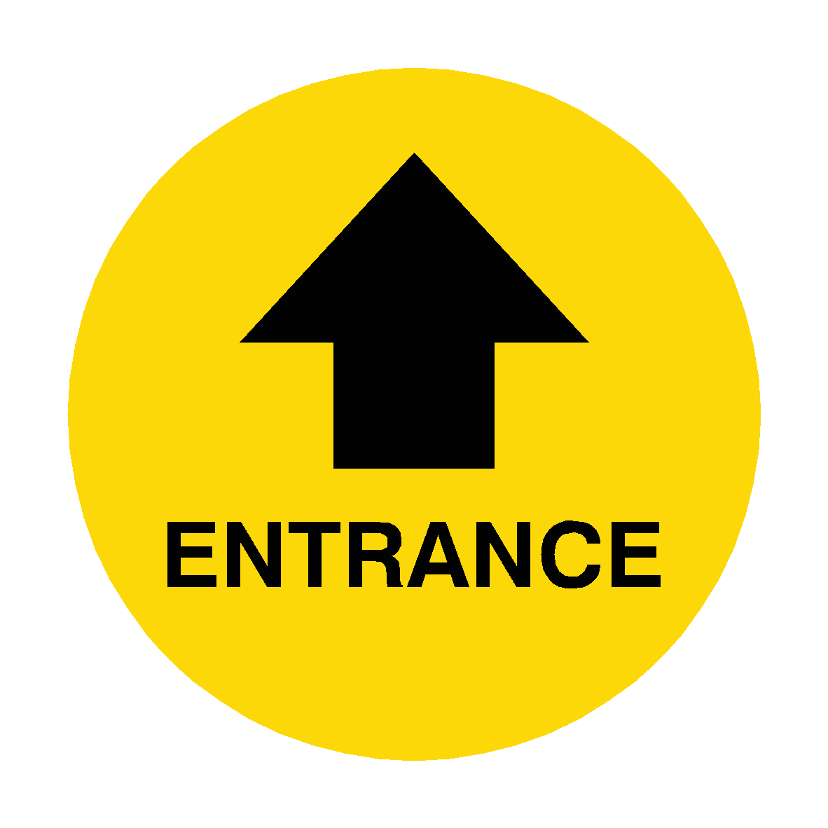 Entrance Arrow Floor Sticker | Safety-Label.co.uk