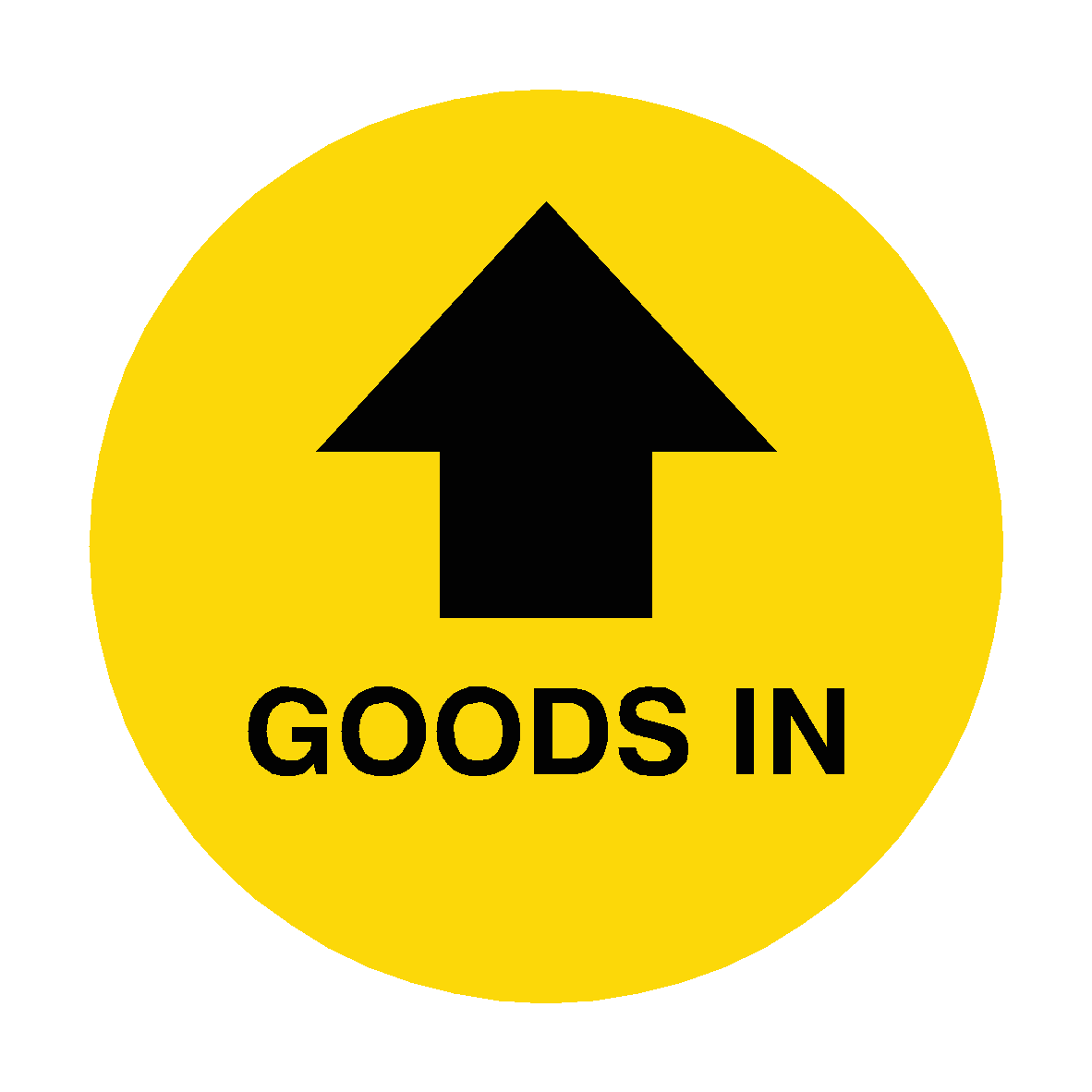 Goods In Arrow Floor Sticker | Safety-Label.co.uk