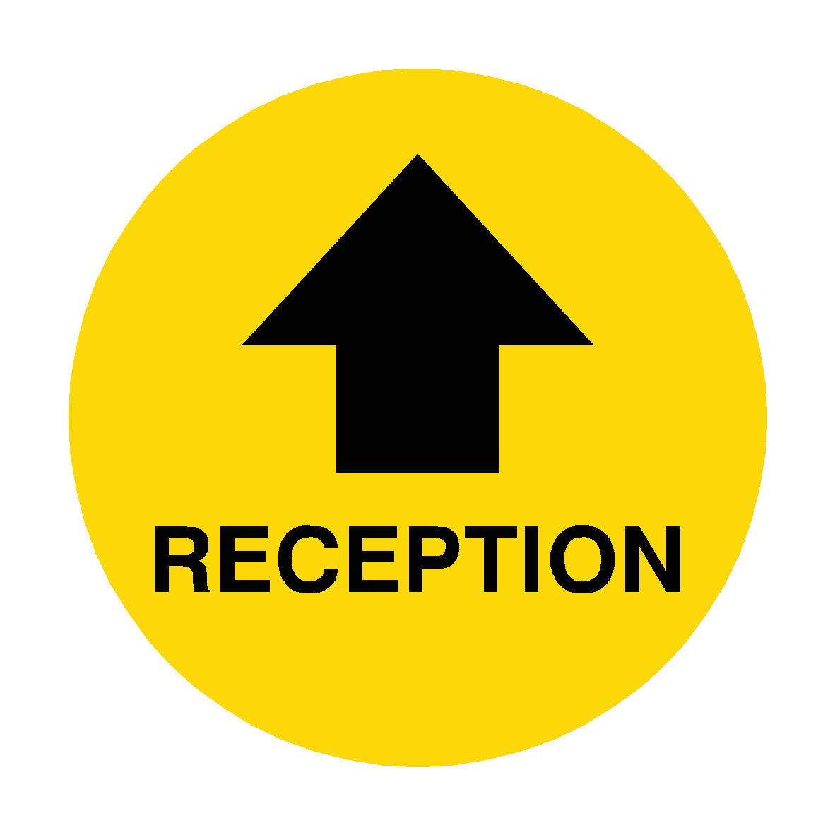 Reception Arrow Floor Sticker | Safety-Label.co.uk
