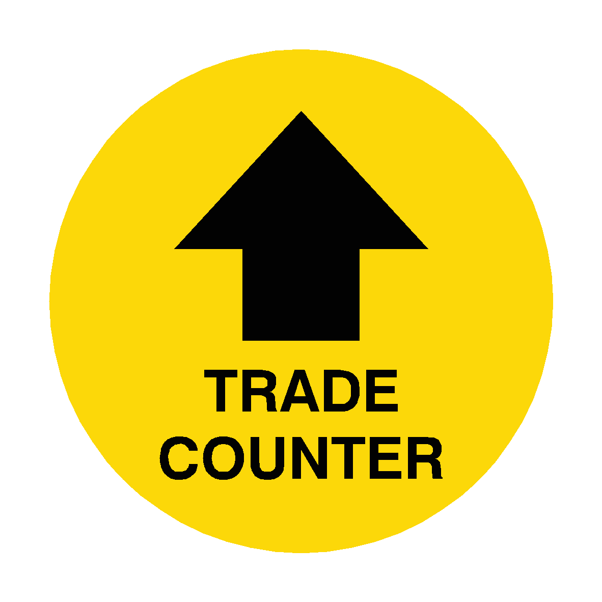 Trade Counter Arrow Floor Sticker | Safety-Label.co.uk