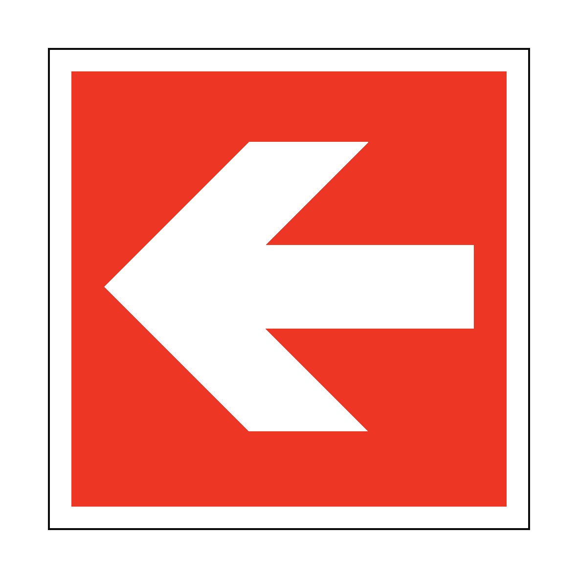 Arrow Sticker Left | Safety-Label.co.uk