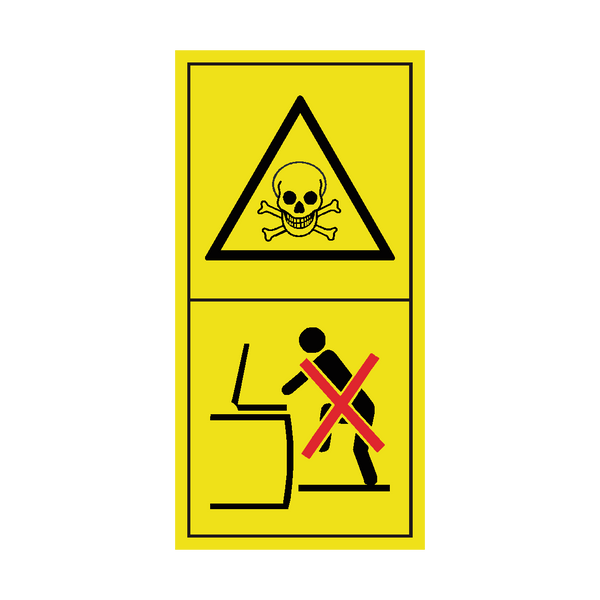 Beware Poisonous Gases - Do Not Open Containers Sticker | Safety-Label ...