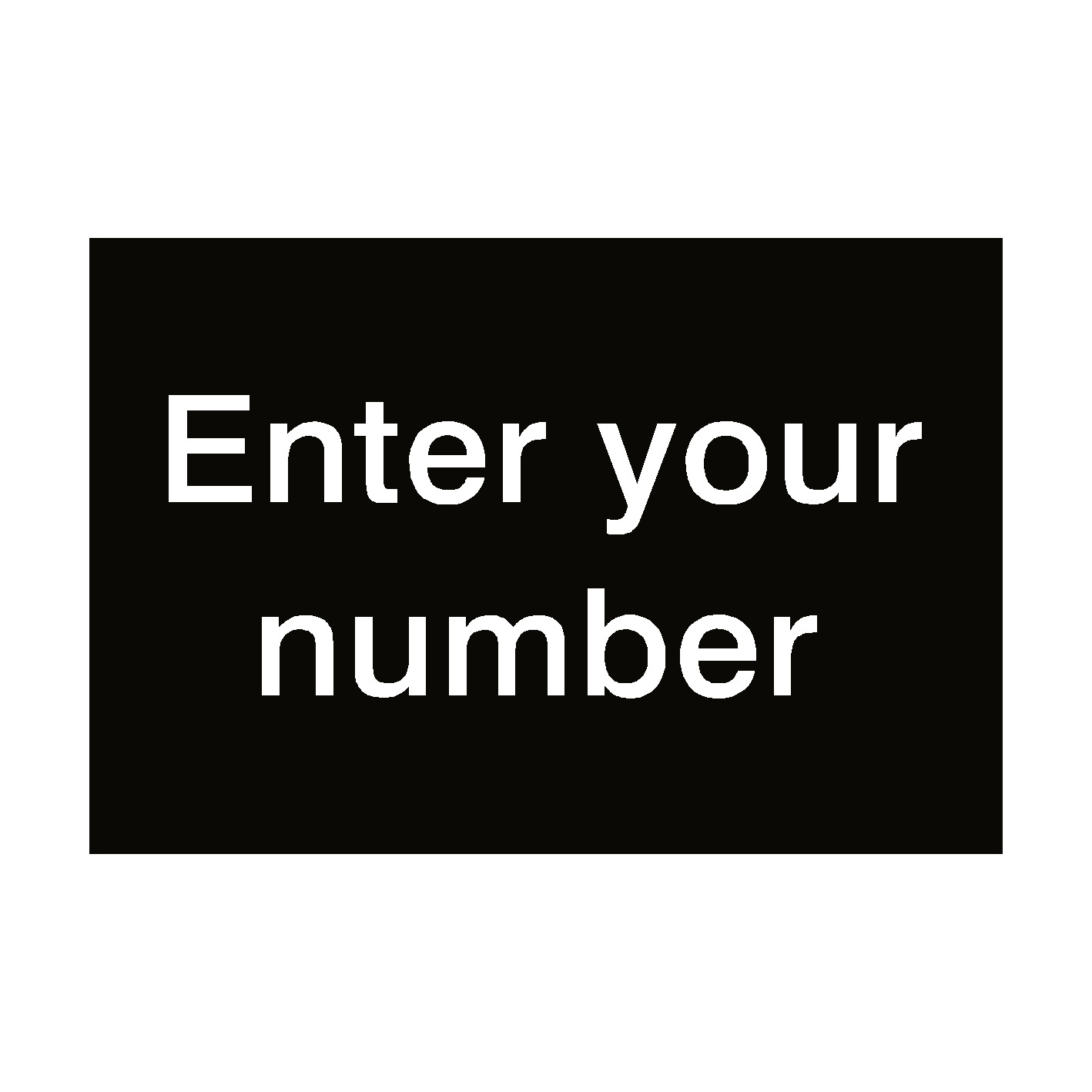 White Custom Number Sign | Safety-Label.co.uk