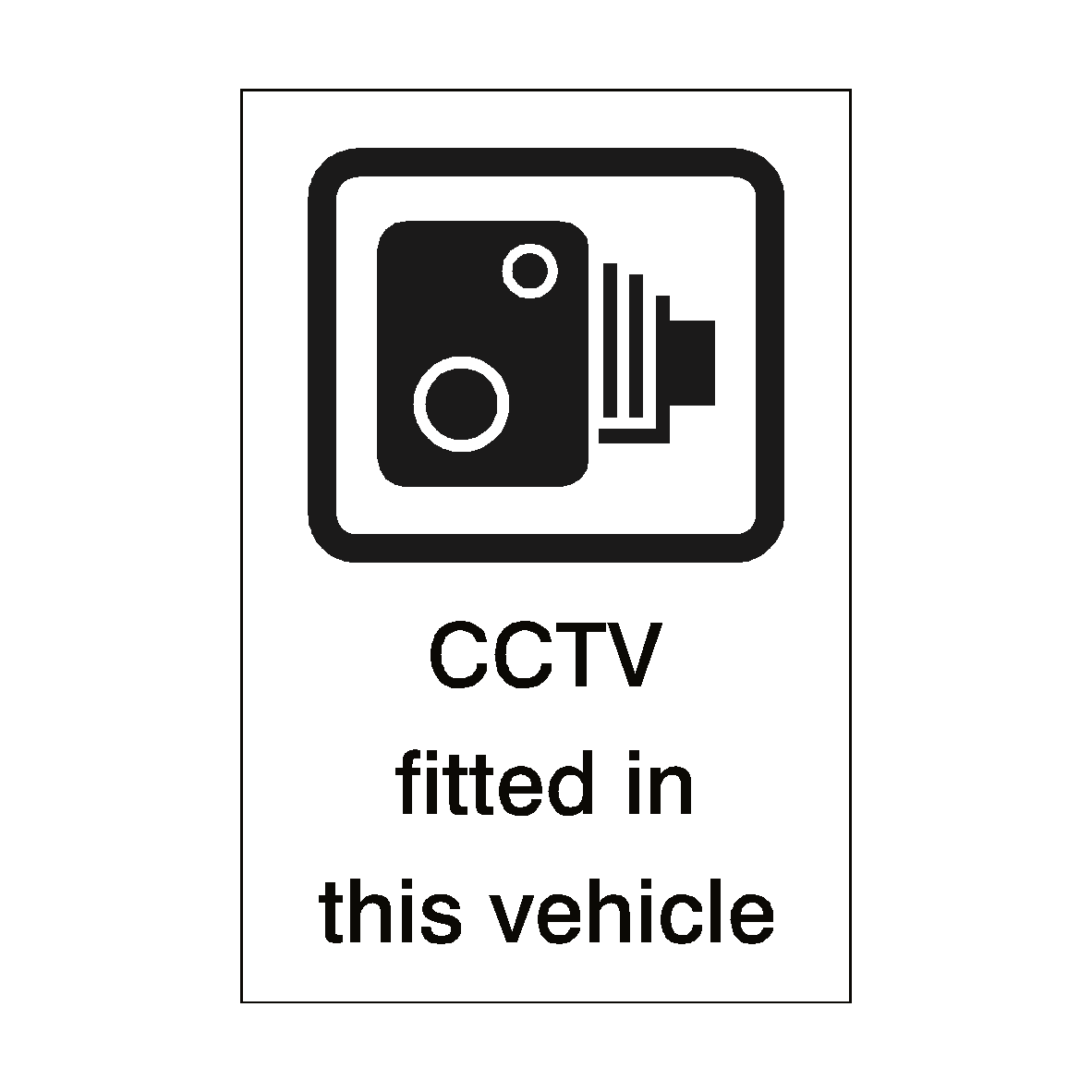 CCTV Fitted To This Vehicle Sticker | Safety-Label.co.uk