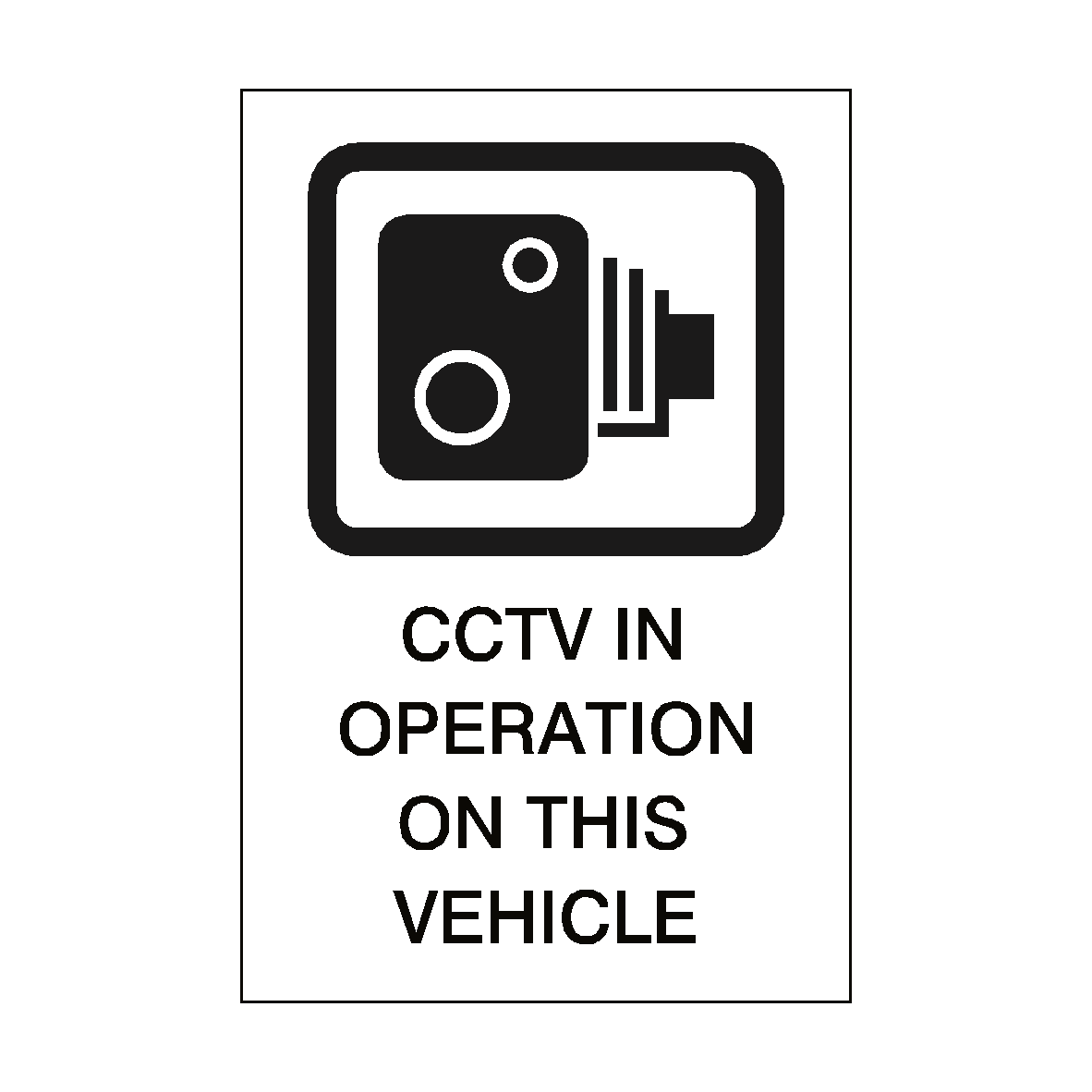 CCTV In Operation Vehicle Sticker | Safety-Label.co.uk