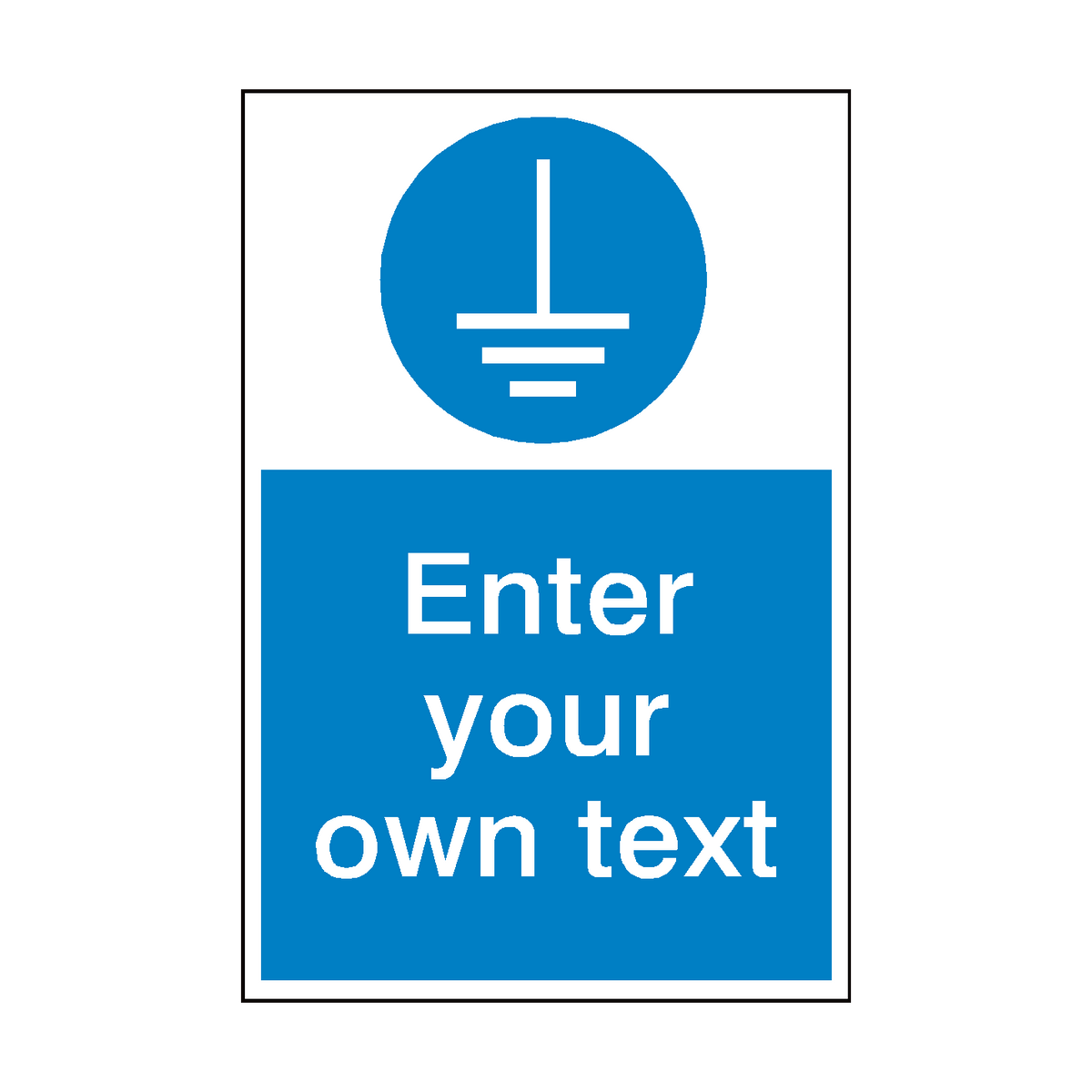 Connect Earth Terminal Custom Mandatory Sticker | Safety-Label.co.uk