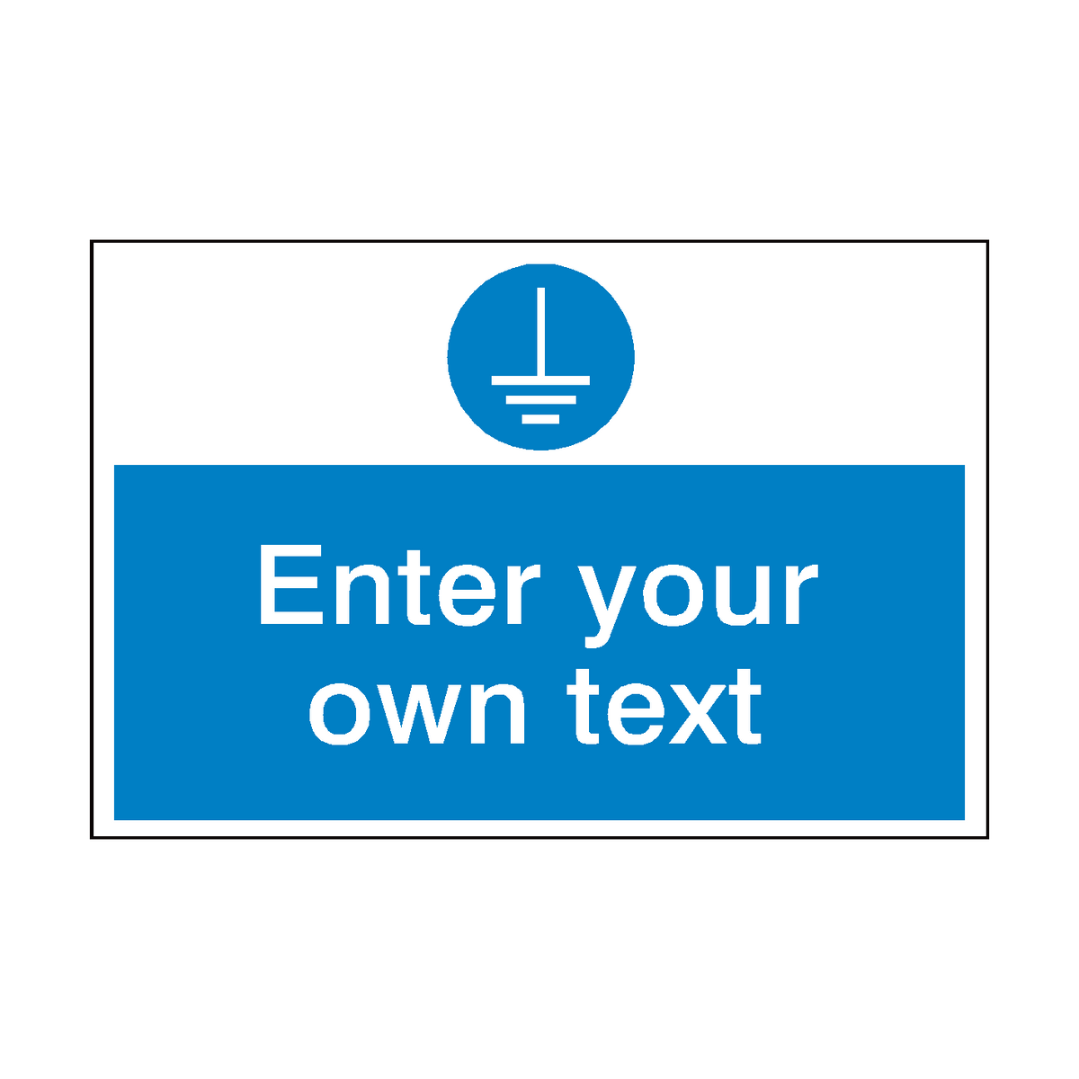 Connect Earth Terminal Custom Safety Sticker | Safety-Label.co.uk