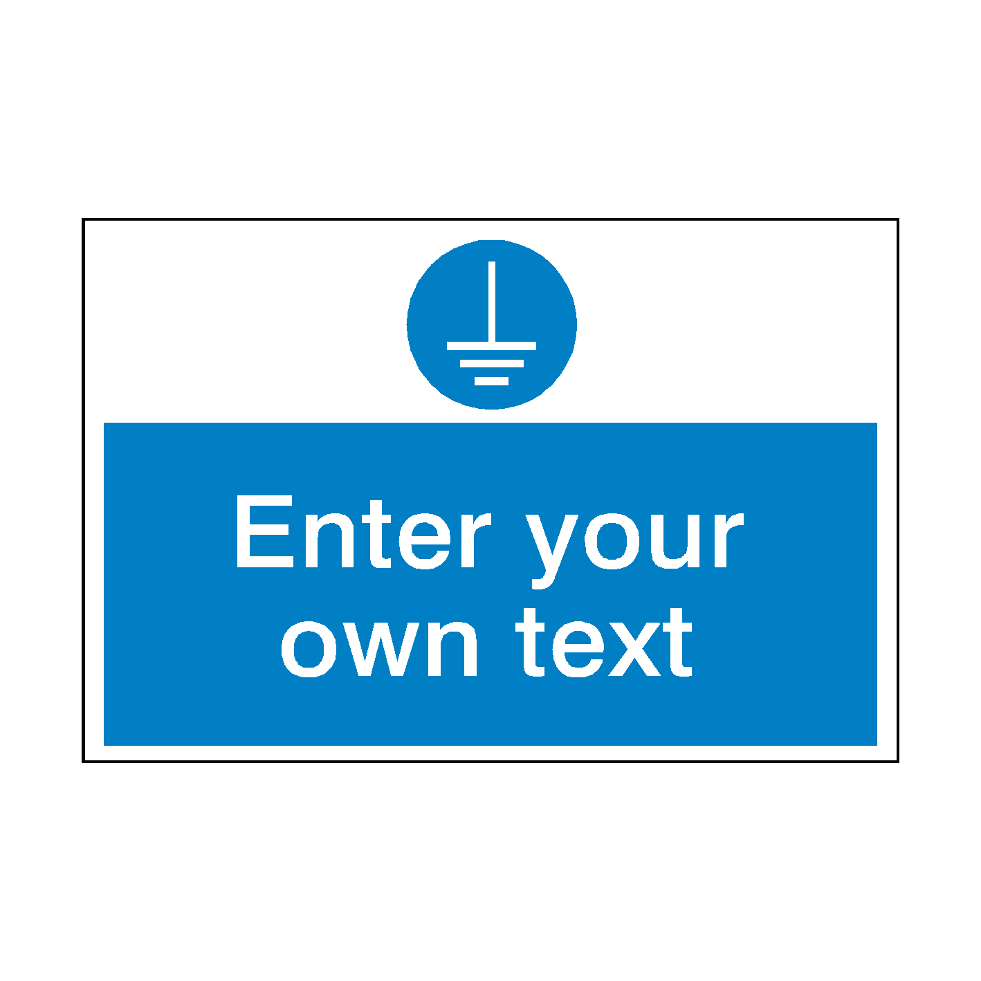 Connect Earth Terminal Custom Safety Sticker | Safety-Label.co.uk