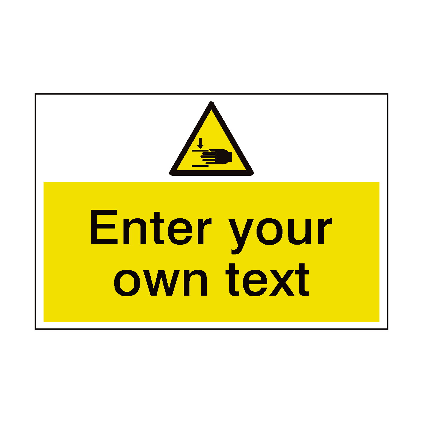 Crushing Custom Safety Sticker | Safety-Label.co.uk