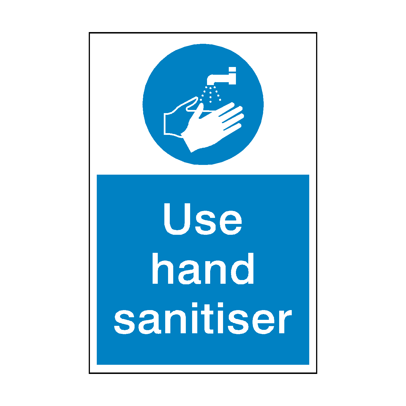 Use Hand Sanitiser Sticker | Safety-Label.co.uk