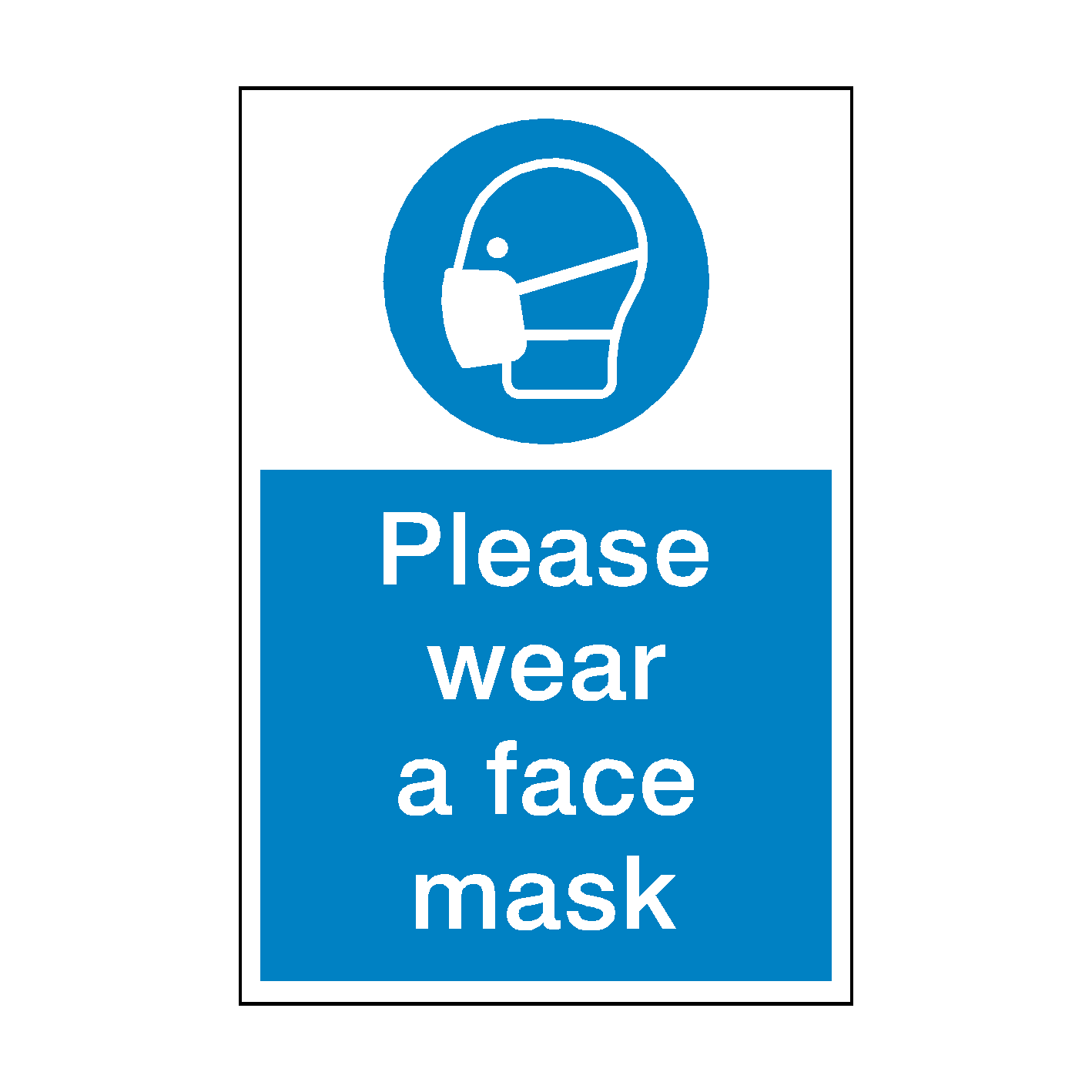 Wear Face Masks Sticker | Safety-Label.co.uk