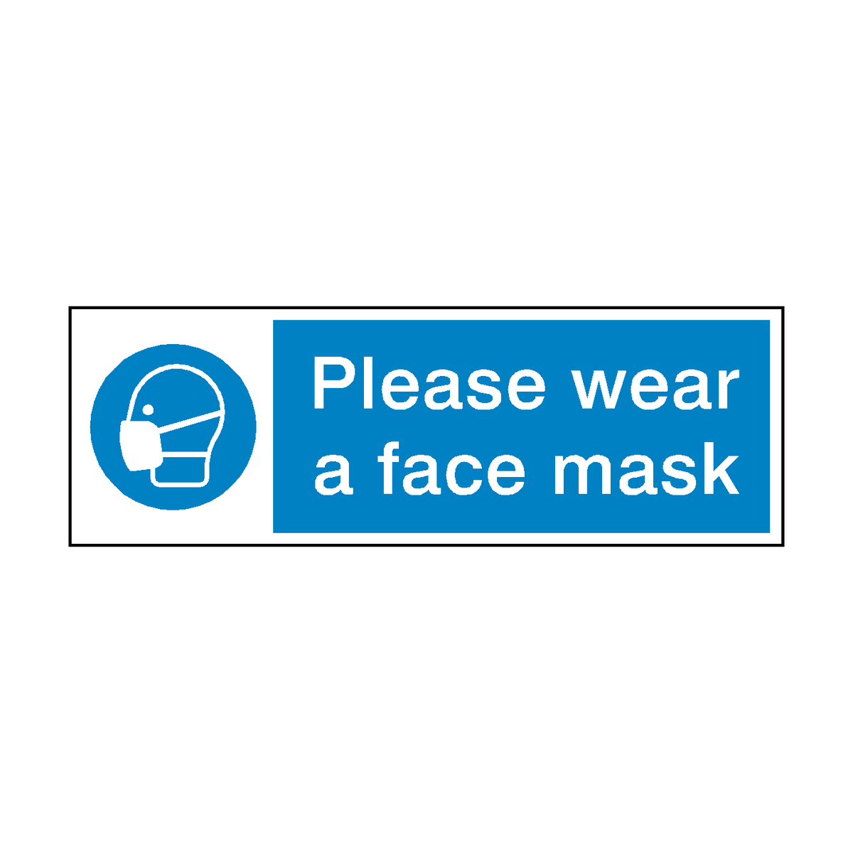Wear Face Masks Label | Safety-Label.co.uk