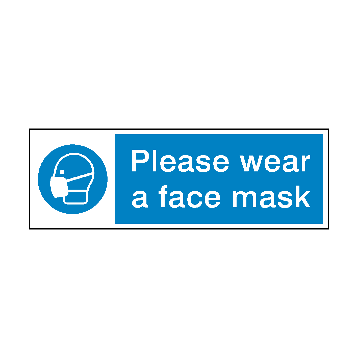 Wear Face Masks Safety Sign | Safety-Label.co.uk