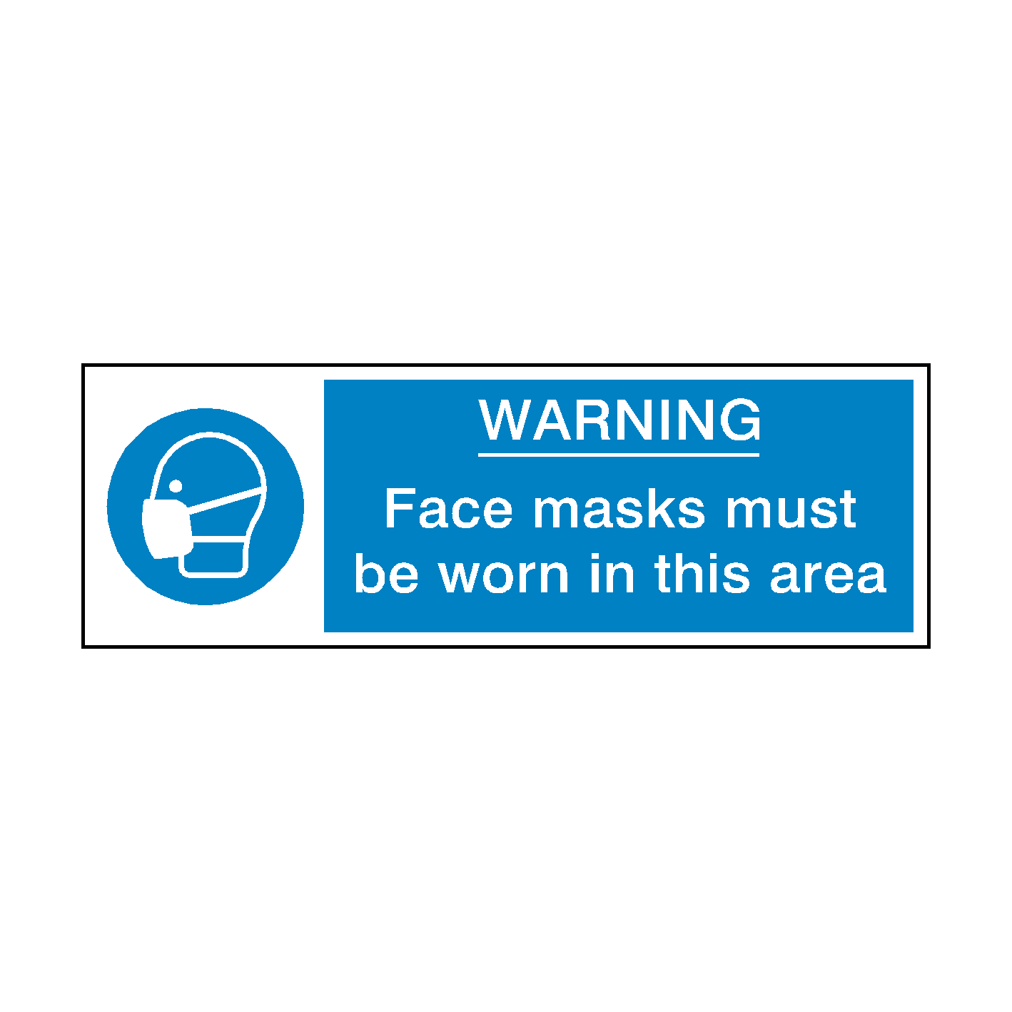 Face Masks Must Be Worn Safety Sign | Safety-Label.co.uk