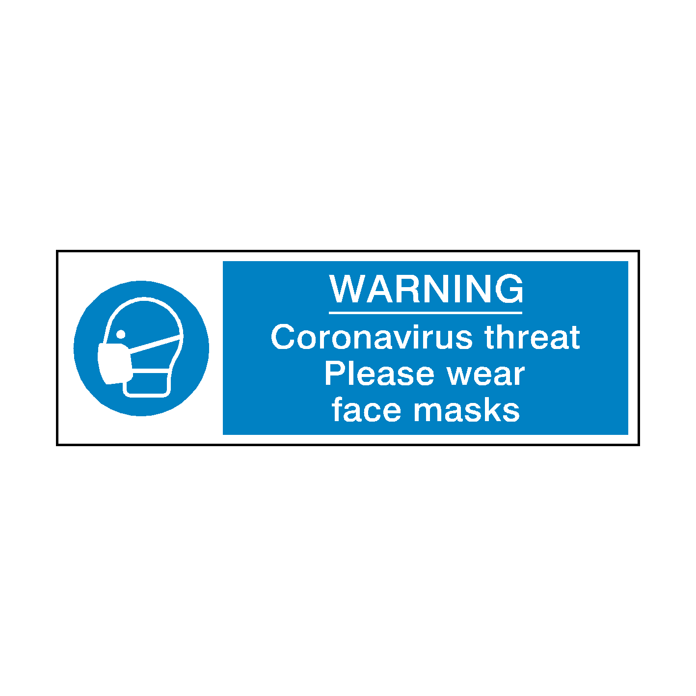 Coronavirus Threat - Please Wear Face Mask Label | Safety-Label.co.uk