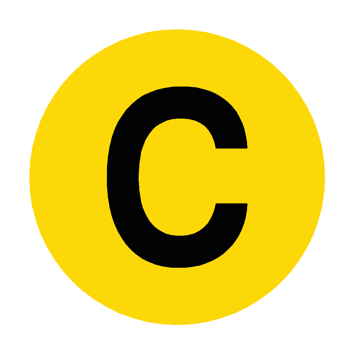 Letter C Floor Marker | Safety-Label.co.uk
