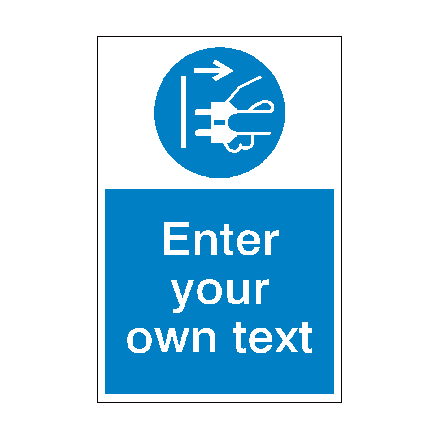 Disconnect Plug Custom Mandatory Sticker | Safety-Label.co.uk