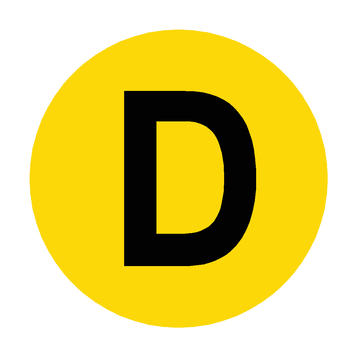 Letter D Floor Marker | Safety-Label.co.uk