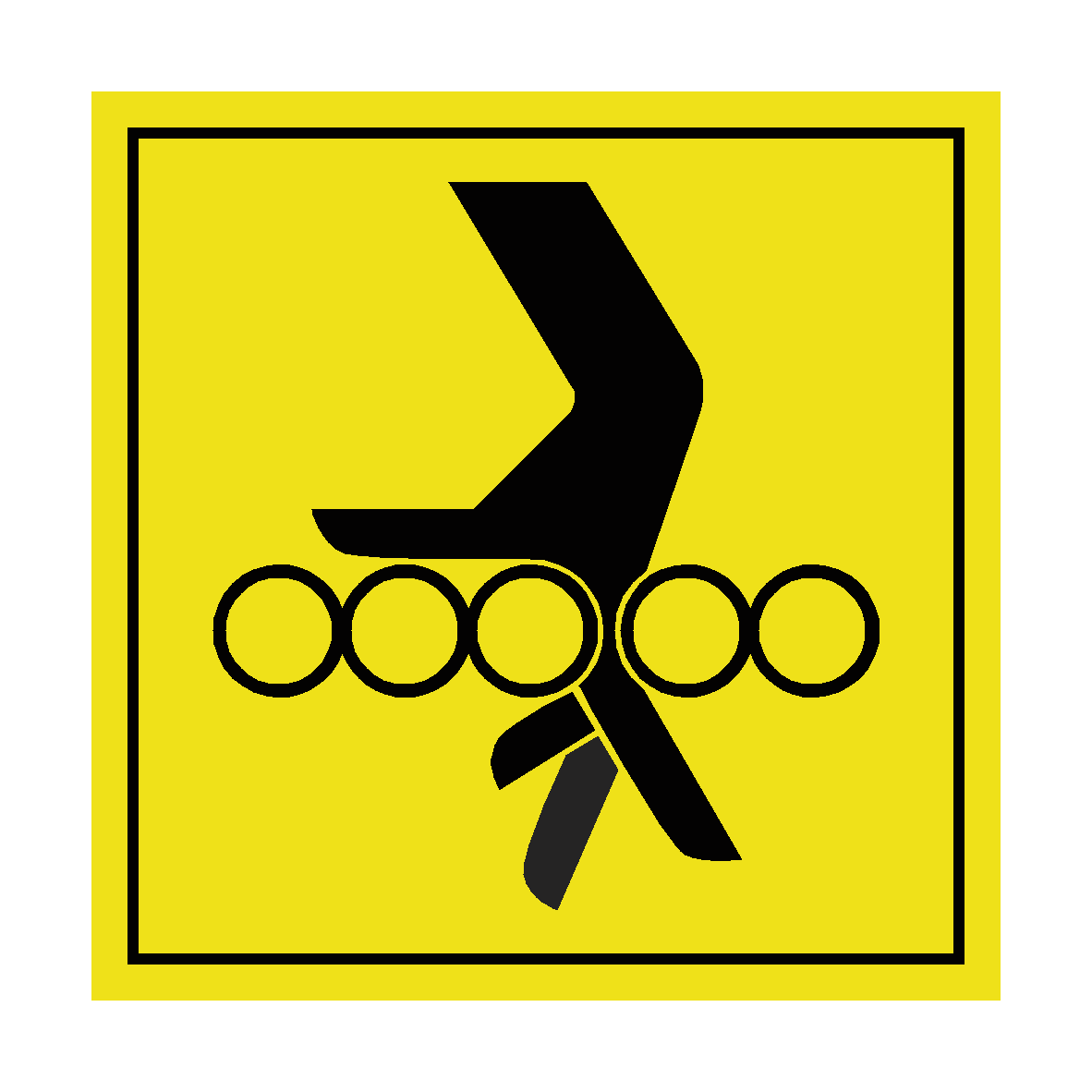 Danger Hand Between Rollers Label | Safety-Label.co.uk