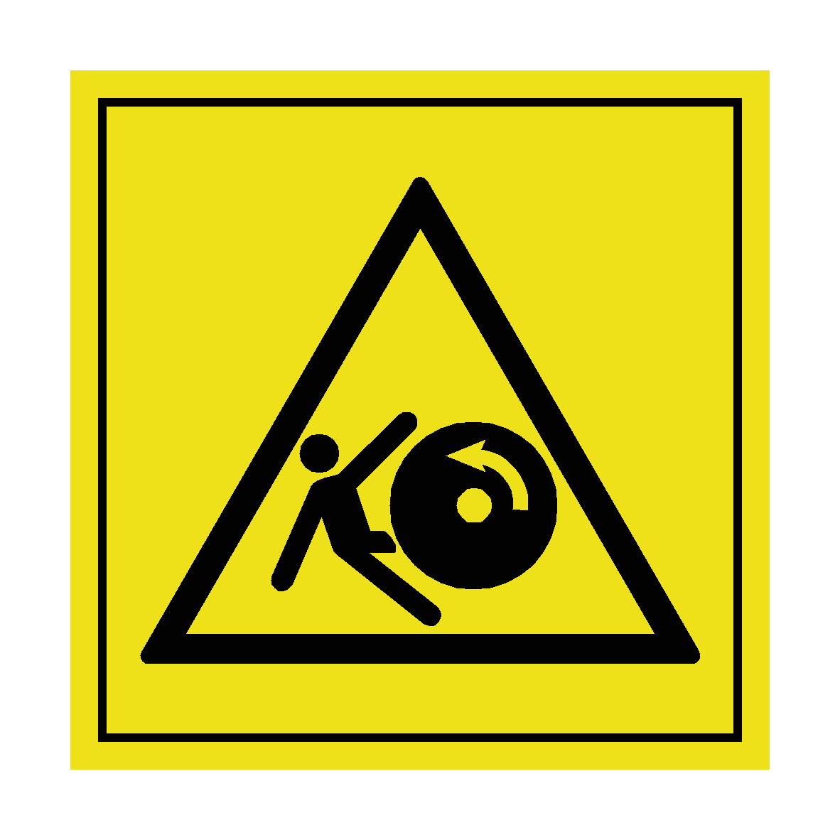 Danger Of Machine Running Backwards Label