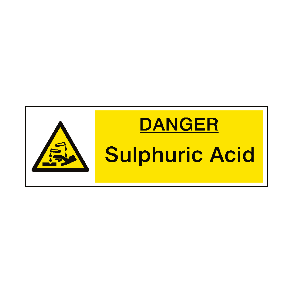 Sulphuric Acid Hazard Sign | Safety-Label.co.uk