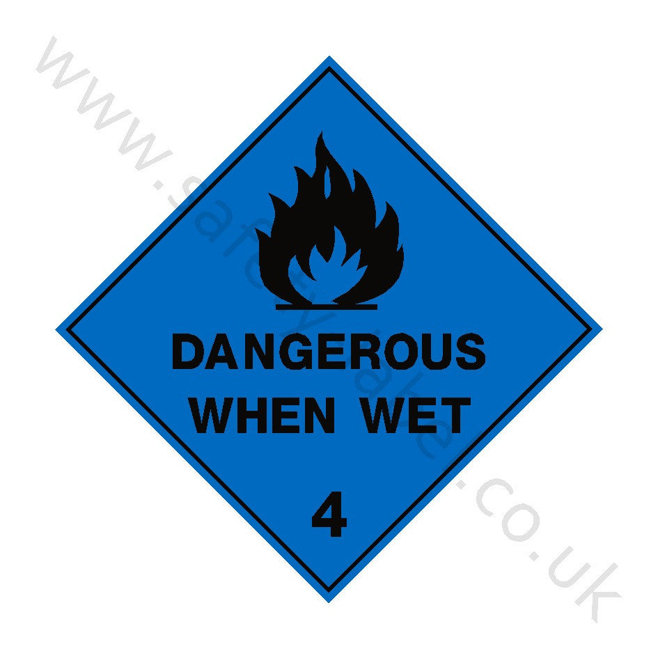 Dangerous When Wet 4 Sign | Safety-Label.co.uk