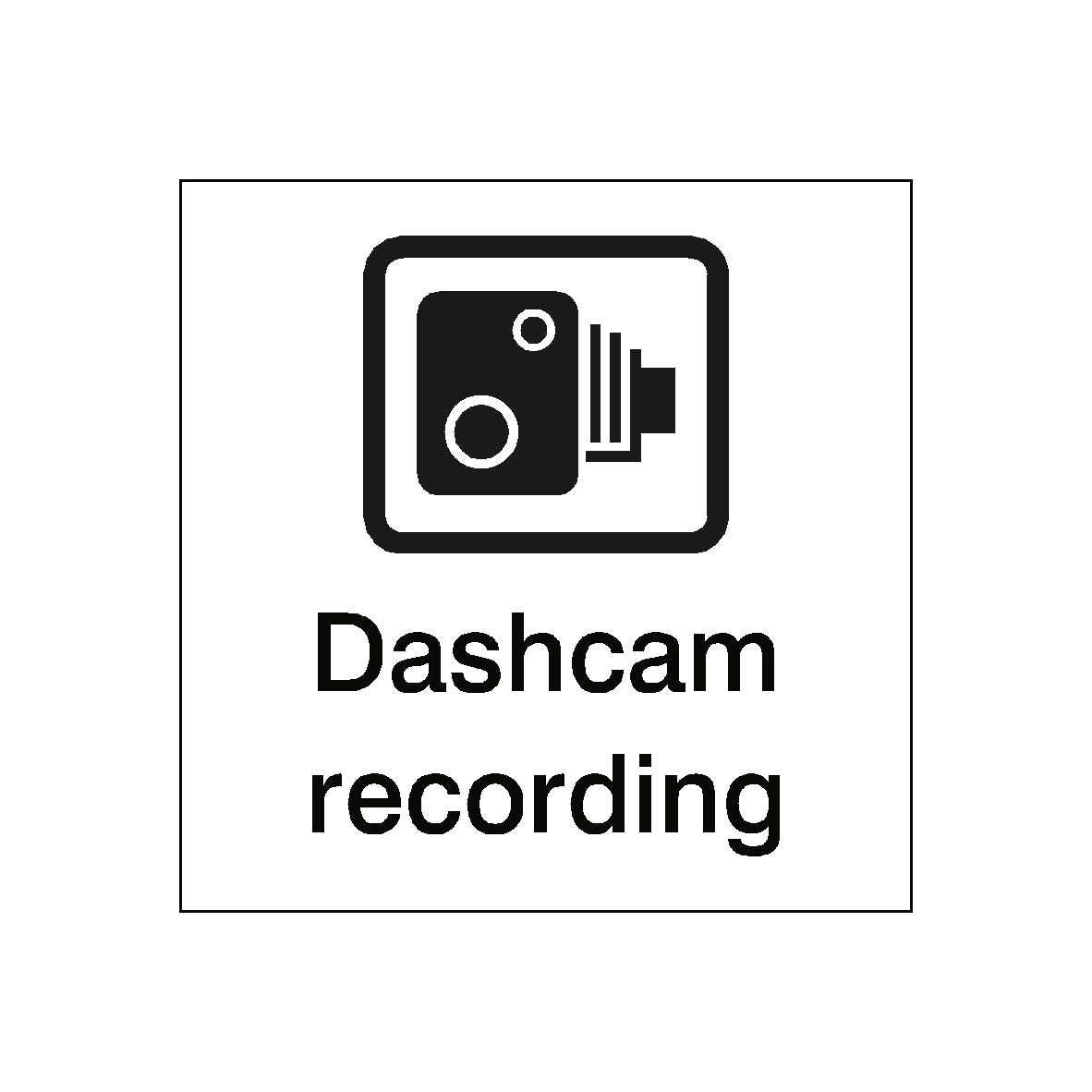 Dashcam Recording Vehicle Sticker | Safety-Label.co.uk