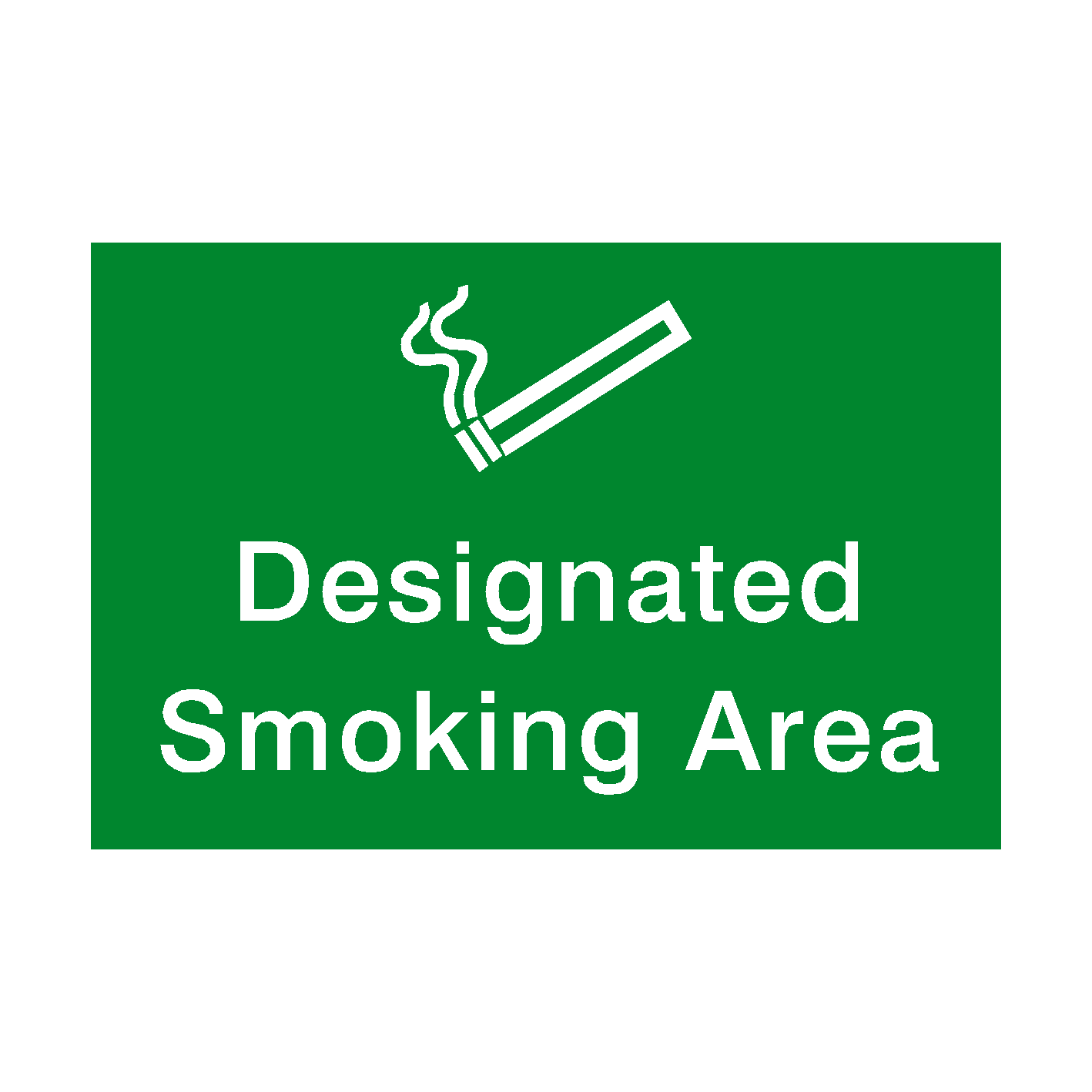 Designated Smoking Area Landscape Sign | Safety-Label.co.uk