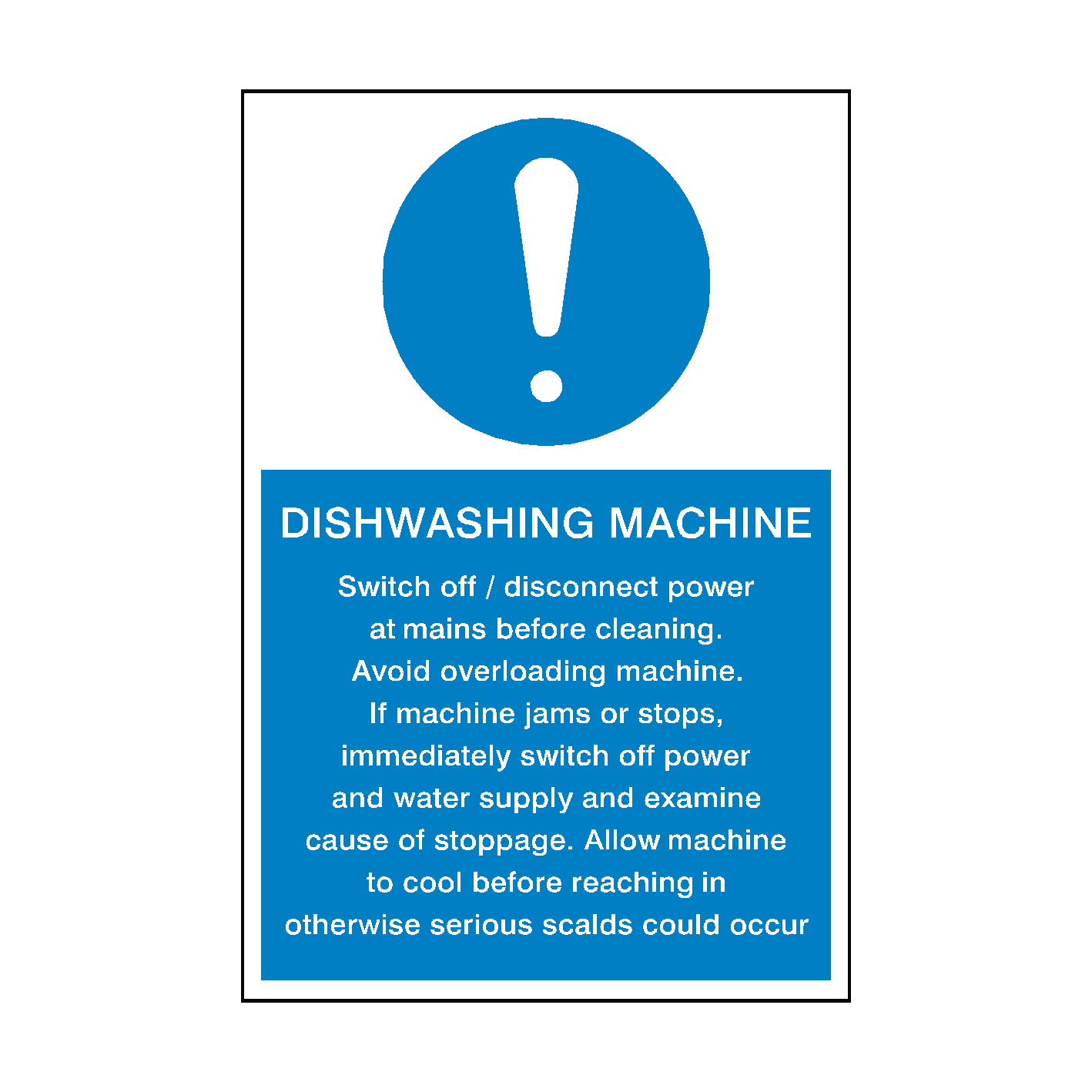 Dishwashing Machine Instructions Sign | Safety-Label.co.uk