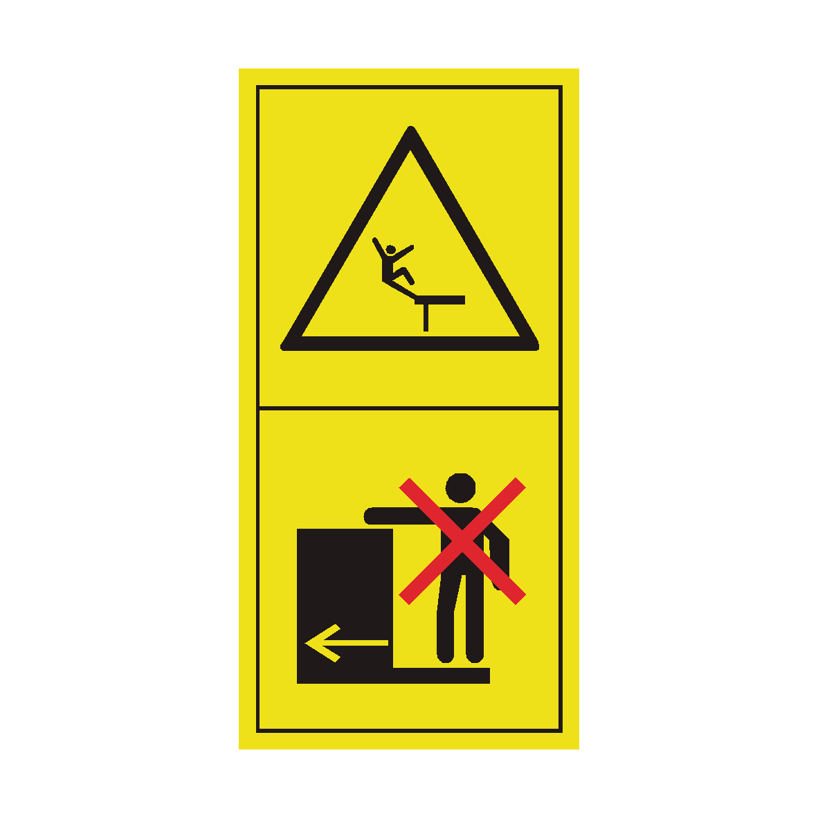 Do Not Ride On Platform or Ladder Sticker | Safety-Label.co.uk