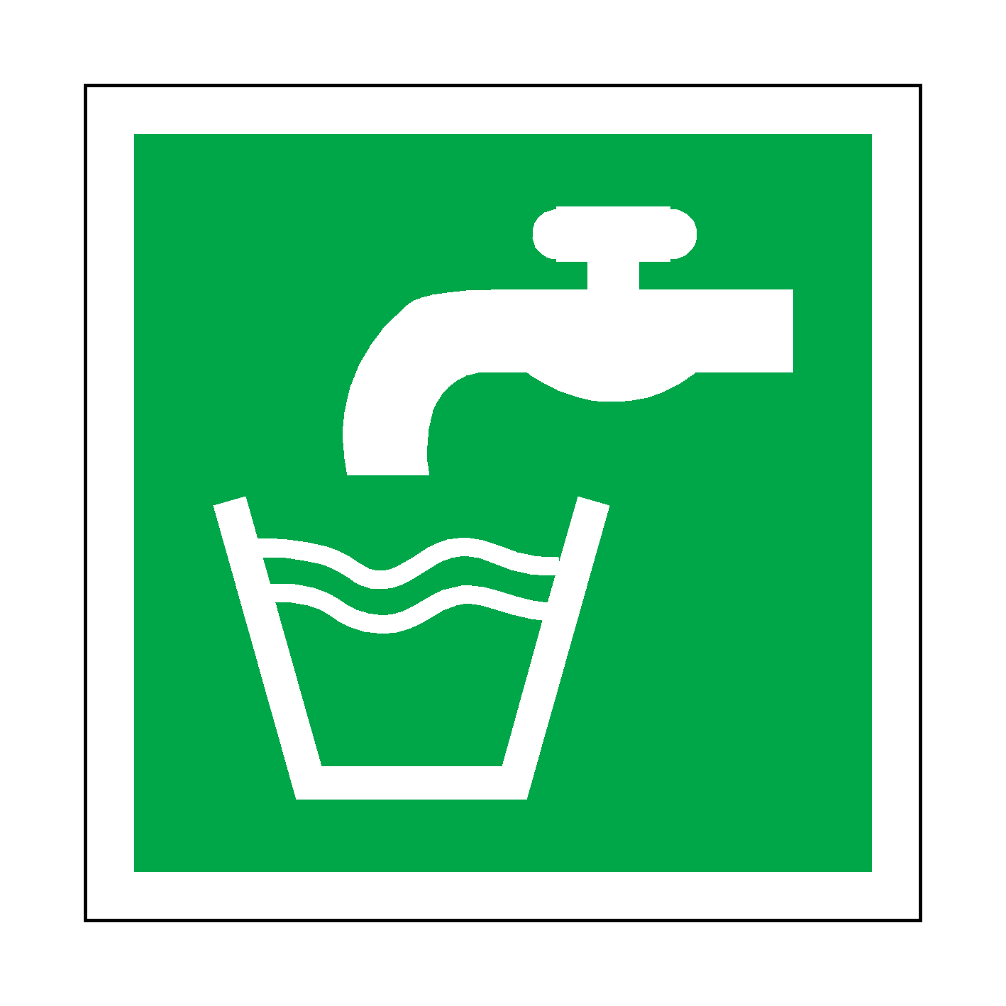 Drinking Water Symbol Sign | Safety-Label.co.uk