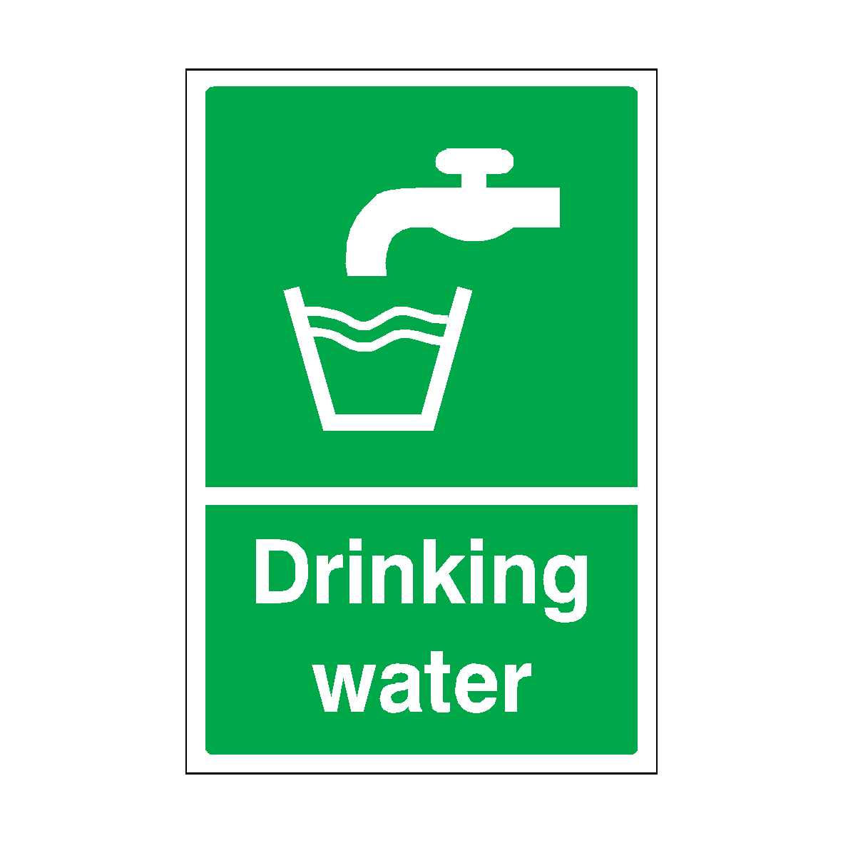 Drinking Water Safety Sign | Safety-Label.co.uk