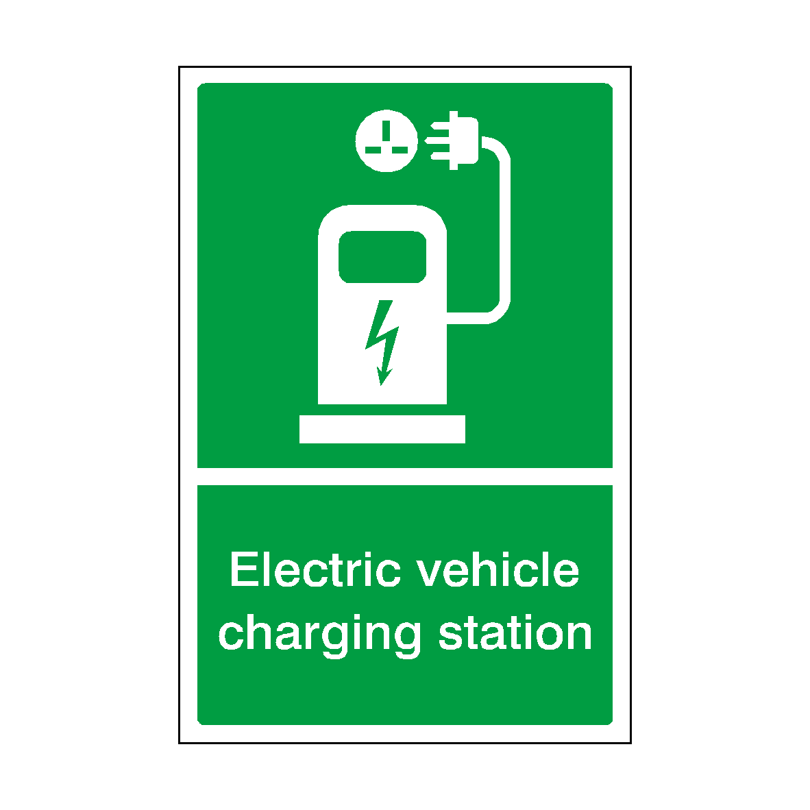 Electric Vehicle Charging Station Sign | Safety-Label.co.uk