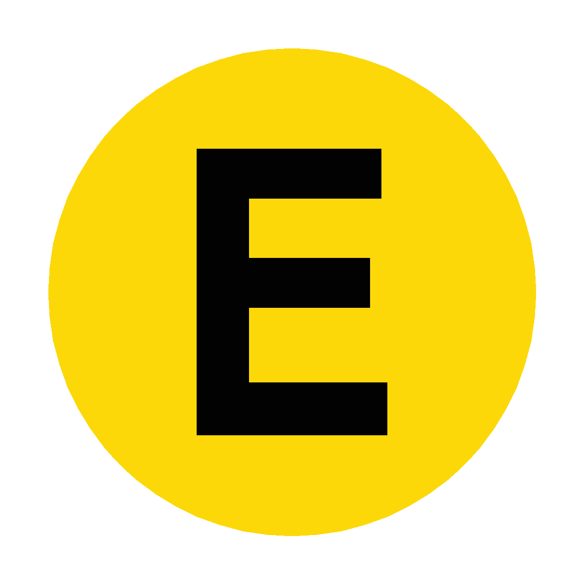 Letter E Floor Marker | Safety-Label.co.uk