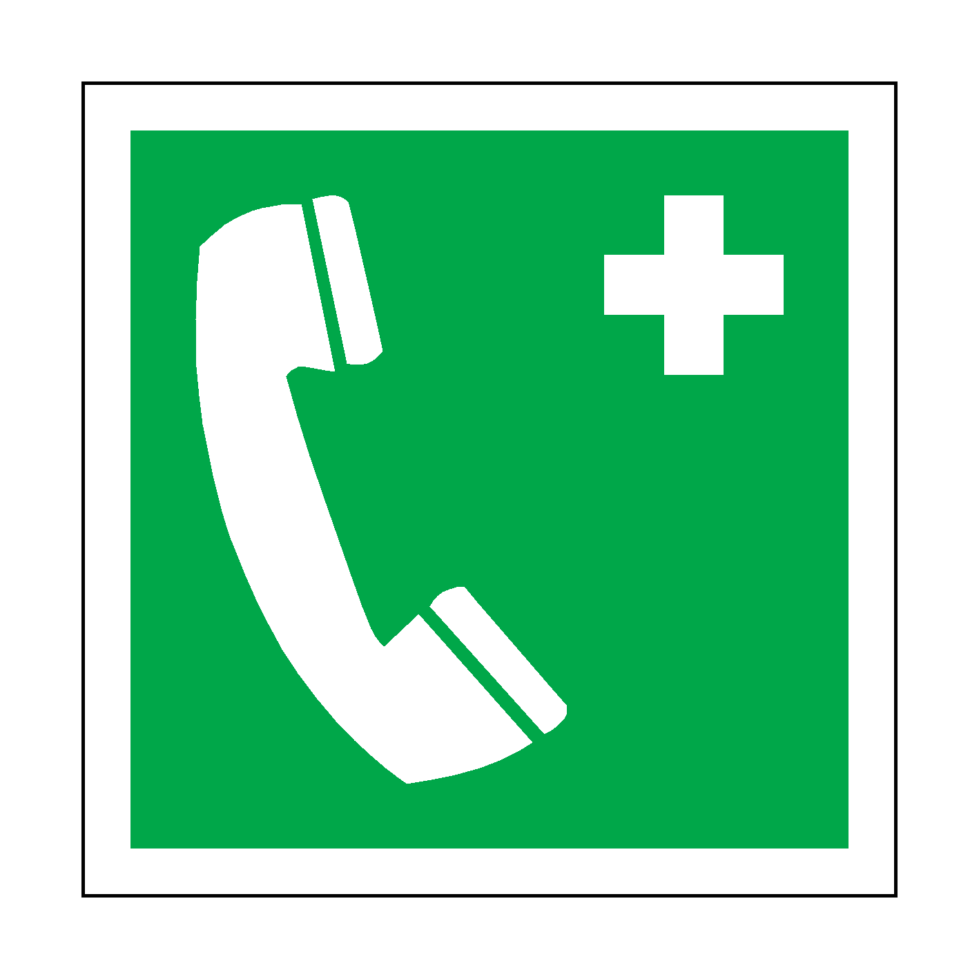 Emergency Telephone Symbol Sign | Safety-Label.co.uk