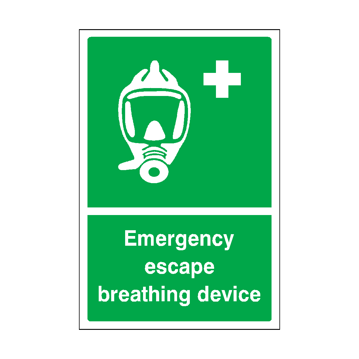 Emergency Escape Breathing Device Sign | Safety-Label.co.uk